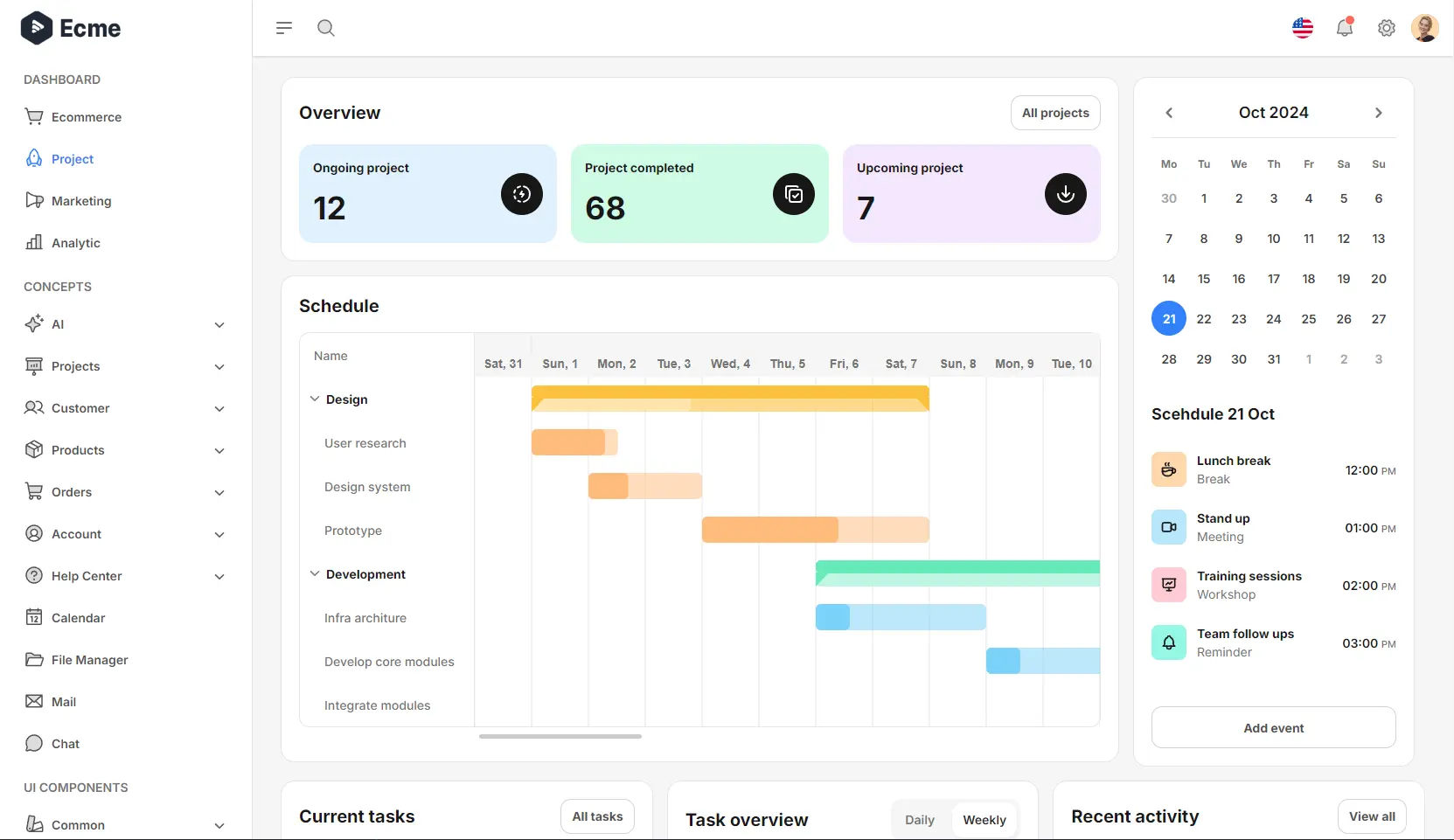 Ecme - The Ultimate Admin Template