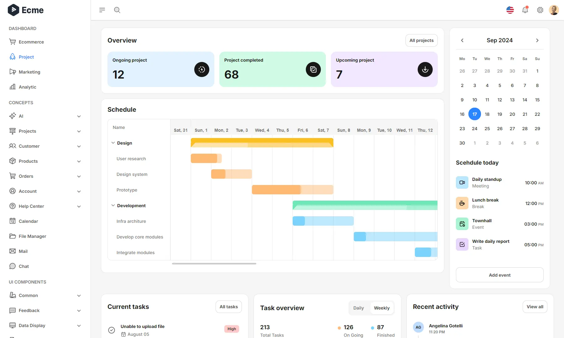 Ecme - The Ultimate Admin Template
